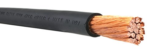 3/0 Gauge AWG - Flex-A-PreneĀ® - Welding/Battery Cable - Black - 600 V - Made in USA (25 FEET)