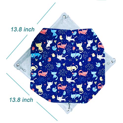 FULUE Small Animal Tent and Double Hammock for Ferret Rat Guinea Pig Degu Mice Hamster(Blue)