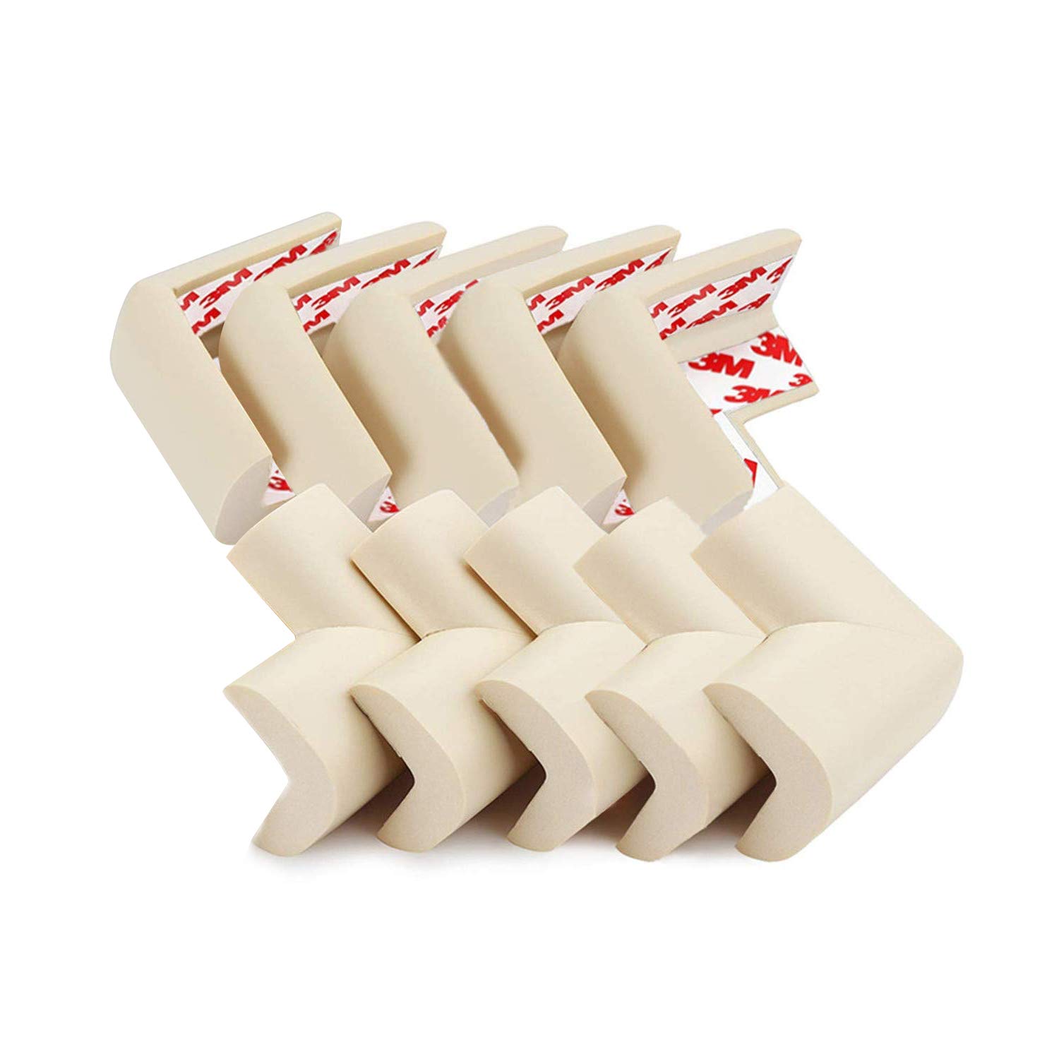 Eoney Corner Guards | Corner Protectors for Baby Safety | Furniture Table Safety Bumper | with 3M Tape(10 Pack) (Beige)