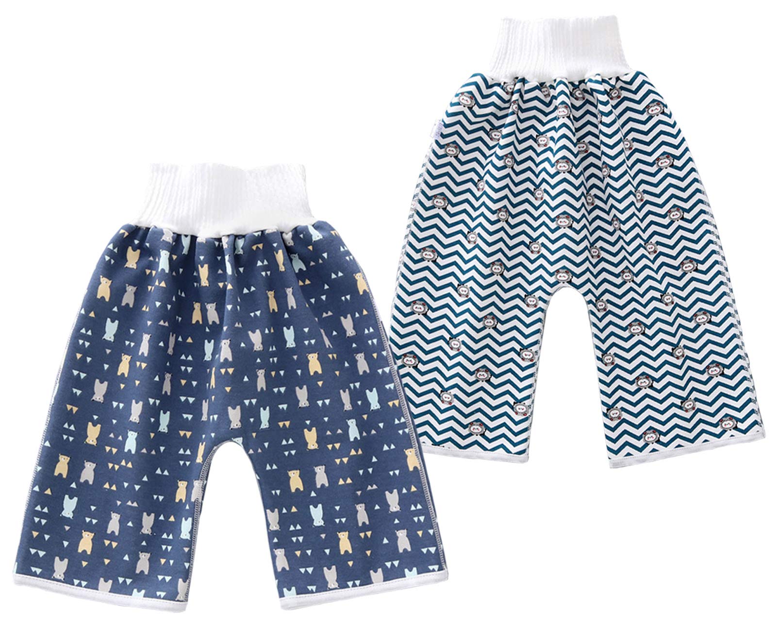 Happy Cherry Diaper Skirts for Baby Boy and Girl Toddler Cotton Diaper Cover Washable Leakproof Training Pants 0-4T