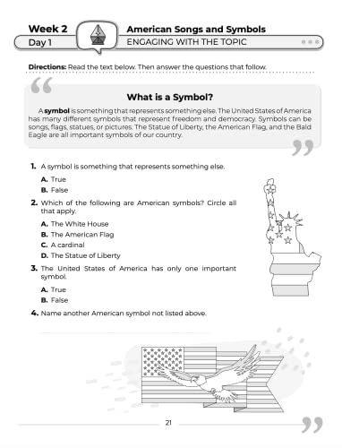 1st Grade Social Studies: Daily Practice Workbook | 20 Weeks of Fun Activities | History | Civic and Government | Geography | Economics | + Video ... Each Question (Social Studies by ArgoPrep)