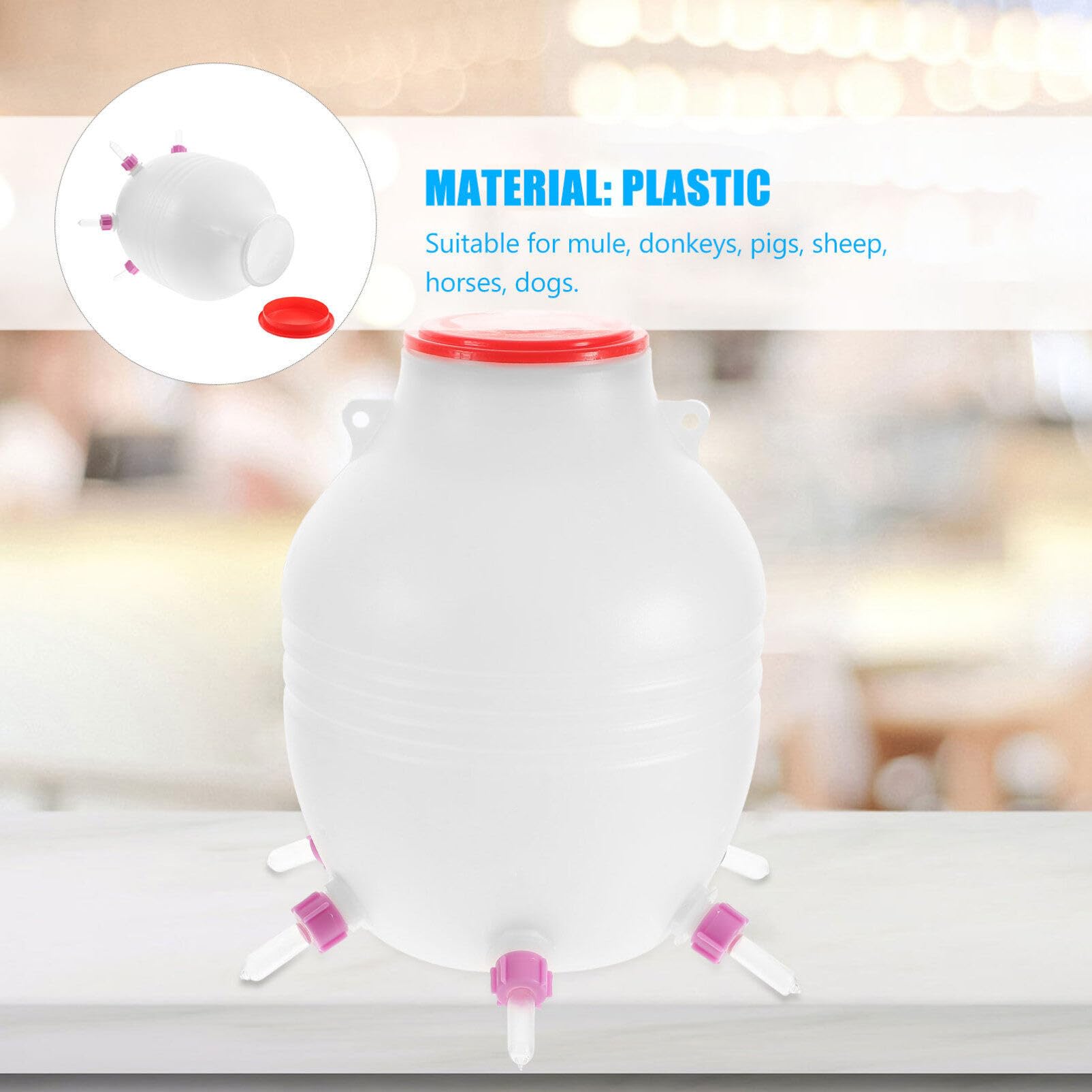 Lamb Milk Bottle Calf Goat Milk Feeder Sheep Feeding Bucket Large Capacity Animal Feeding Pot with