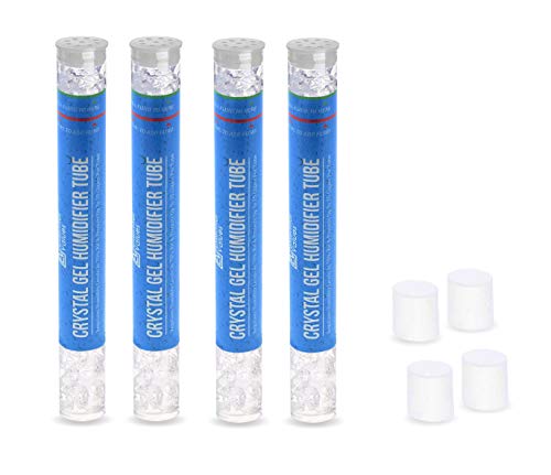 4 Pack Humidor Humidifier Tubes - Keeps Humidity at 70% with PG Infused Gel, Best Value – Each Tube Protects up to 25 Cigars by Essential Values