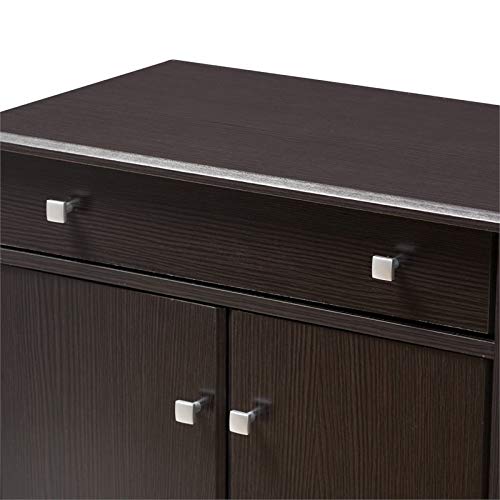 Baxton Studio Dariell Shoe Cabinet in Wenge Brown