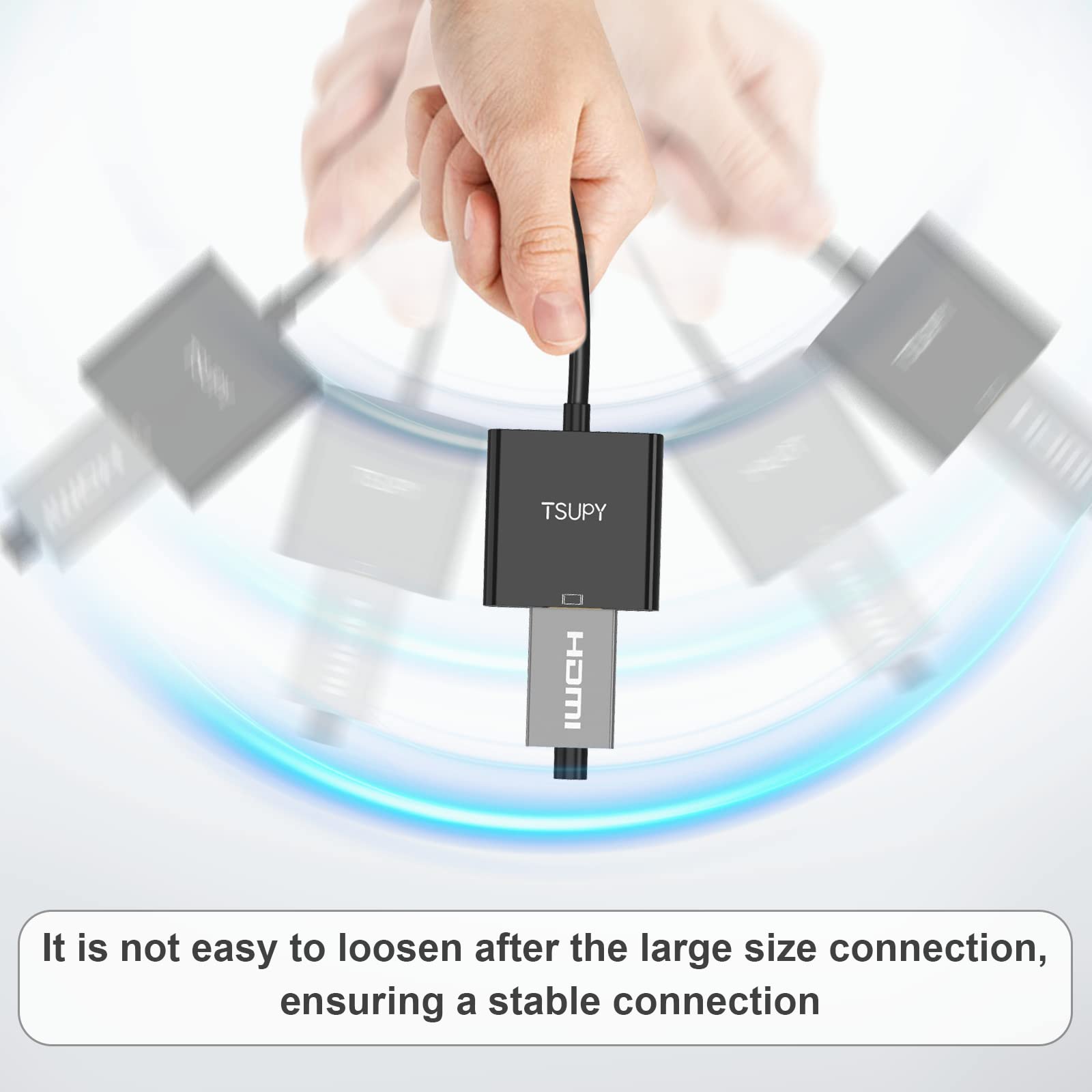 TSUPY ππ’π¬π©π₯ππ²ππ¨π«π to HDMI Adapter Converter 4K UHD, DP (Source) to HDMI (Monitor) Cable Gold Plated Converter Displaylink Cord Compatible for PC, Projector, HDTV and More Display Devices