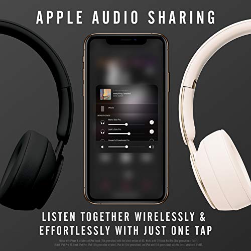 Beats Solo Pro Wireless Noise Cancelling On-Ear Headphones - Apple H1 Headphone Chip, Class 1 Bluetooth, 22 Hours of Listening Time, Built-in Microphone - Black