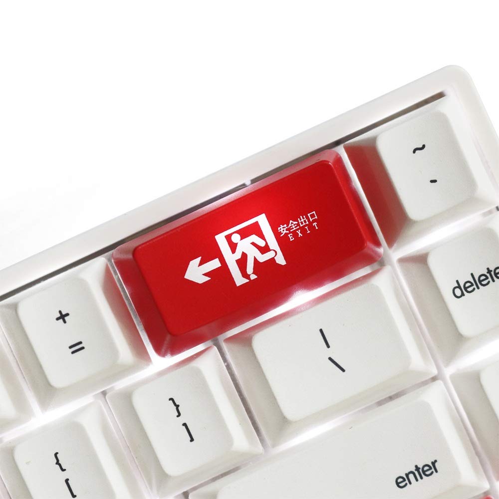 Gaming Mouse and Keyboard 1pc Keycap Exit Red Black Backlit Backspace Keycaps for Mx Opener Mechanical Gaming Keyboard OEM Profile Back Space Keycaps (Color : Black Backspace)