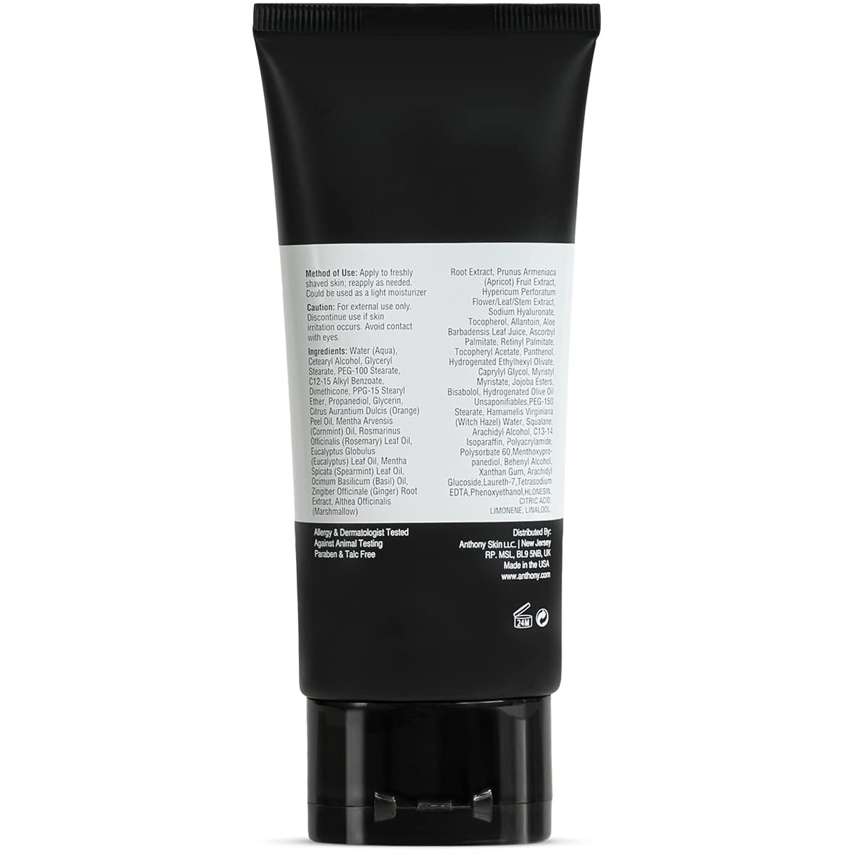 Anthony After Shave Balm for Men, Cooling Lotion, 3 Fl Oz, With Vitamins A, C & E, Aloe Vera, Botanical Extracts; Soothes, Moisturizes All Skin Types