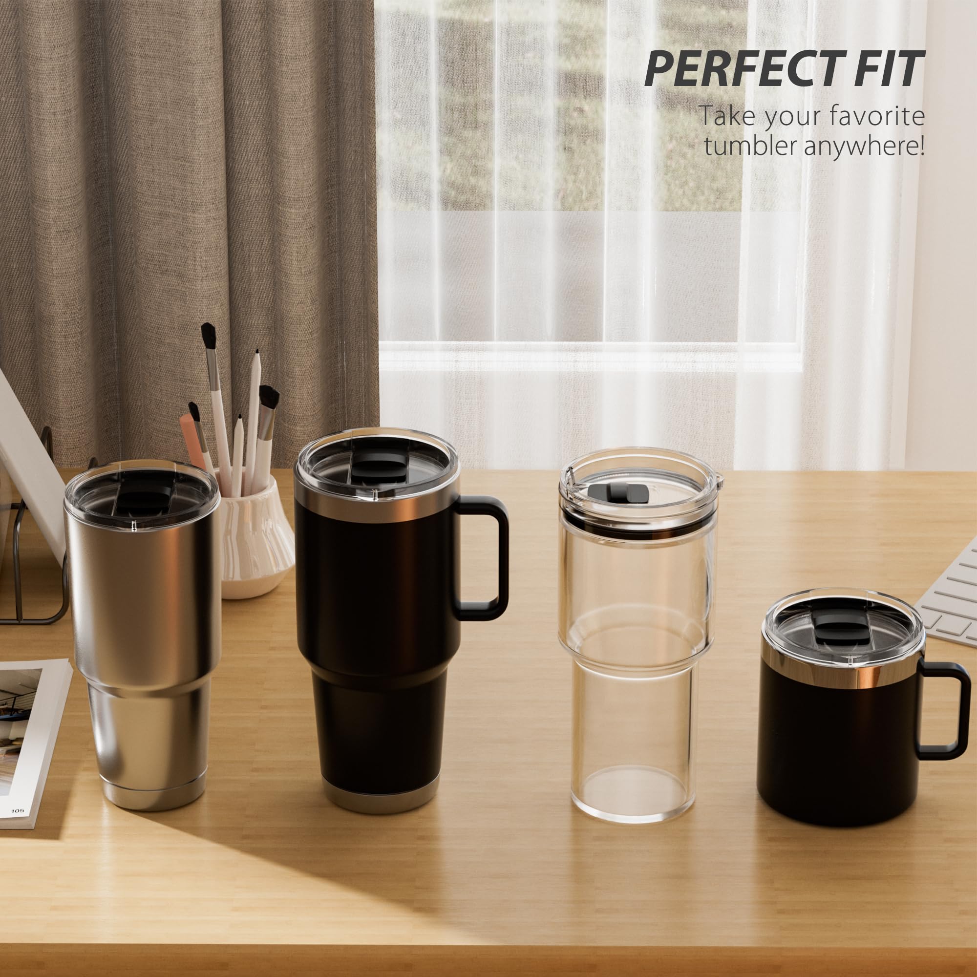 CeleVista 20 oz Tumbler Lid for YETI, 2 Pack Replacement Lids for YETI 20 oz Rambler, 10/24 oz Mug and 10 oz Lowball, Spill Proof Coffee Cup Covers with Magnetic Slider for Outdoor, Gift, BPA Free