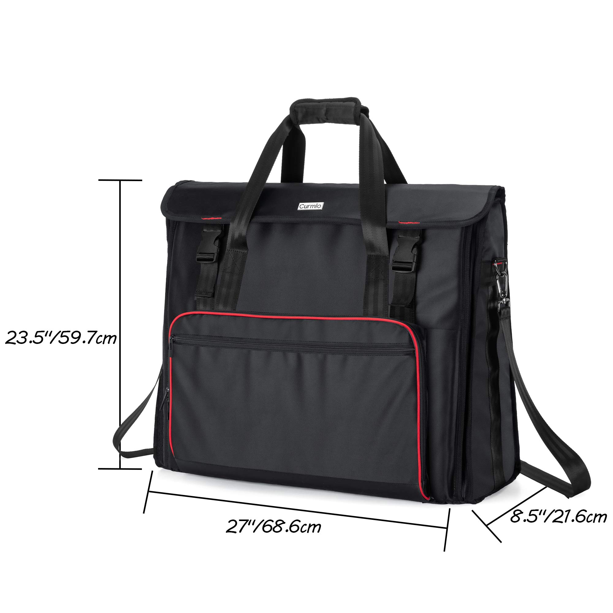 CURMIO Travel Bag Compatible for Apple iMac 27'' Desktop Computer, Portable Carrying Case Compatible with iMac 27-inch Monitor and Accessories, Black (Patent Pending)