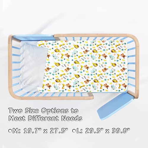 LANEYLI Portable Changing Pad Liner, Washable Changing Mat for Baby Diaper Change Leak Proof Reusable Cover Liner, Yellow 1 Count (29.5" x 39.0")