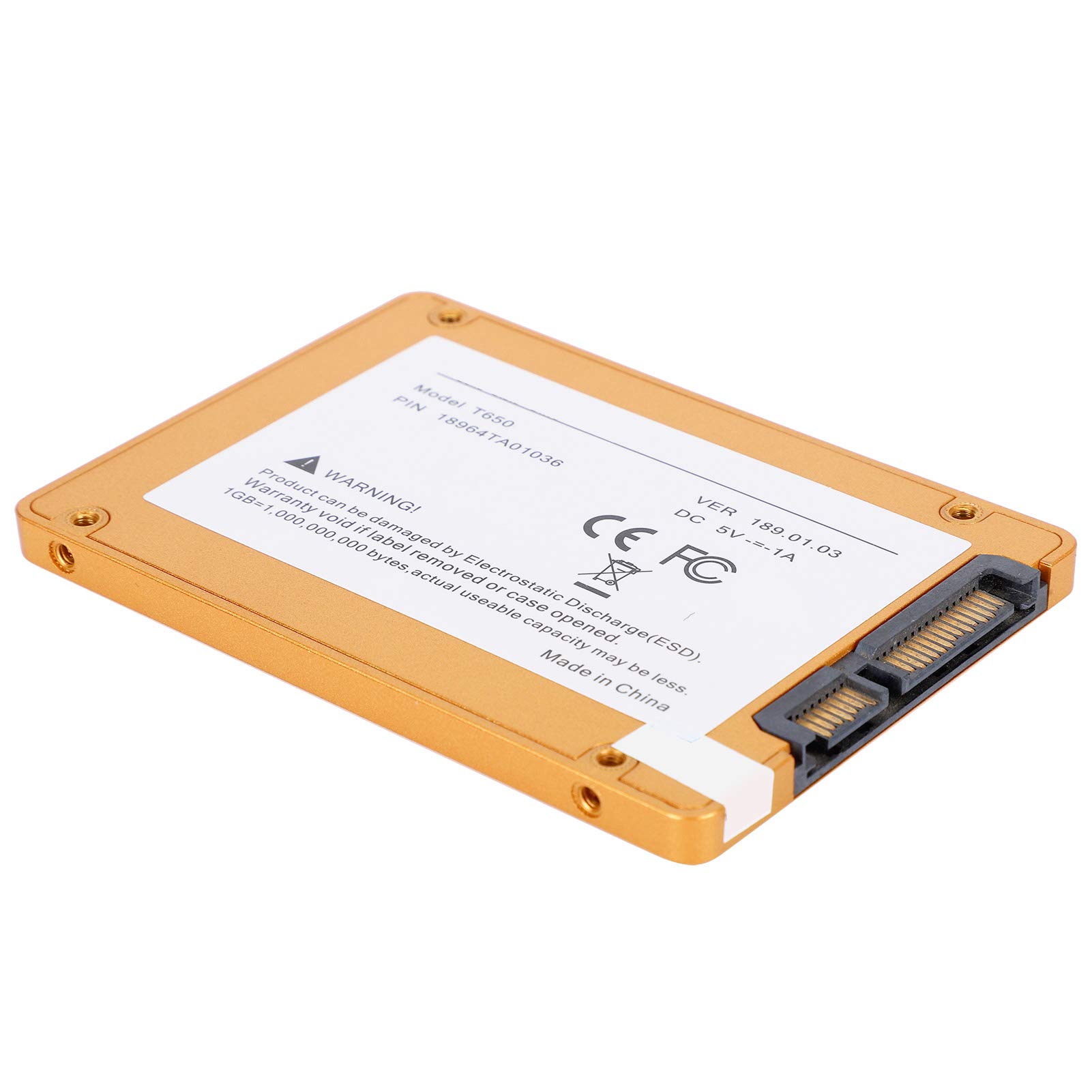 Garsentx External Hard Drives, SATA3.0 2.5 inch SSD 80G/120G/250G/320G/500G/1T/2T Portable PC Solid State Hard Disk Drive for Laptop,PC,Mac 10,OS,Windows 10/8/7/XP, Yellow(120G)