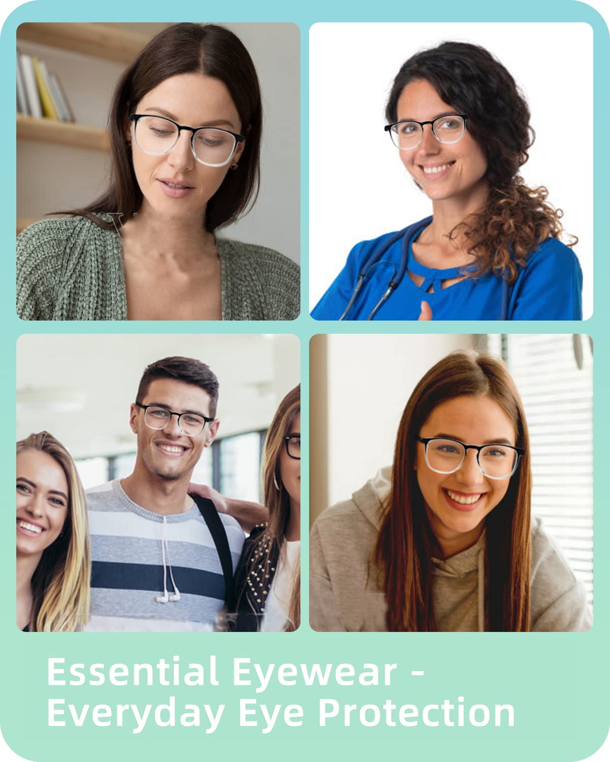 LianSan Oversize Anti-Fog Safety Glasses for Nurses, Z87.1 Certified Goggles for Women, Square UV Protection Tortoise