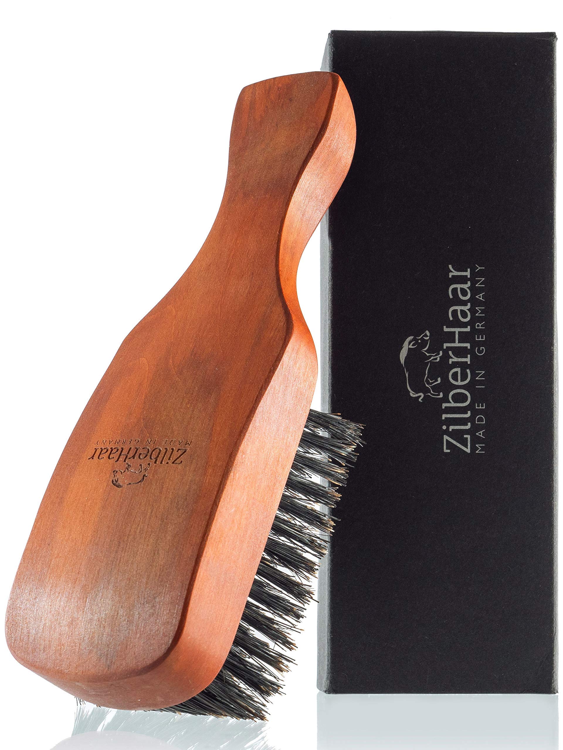 ZilberHaar Beard and Hair Care for Men Bundle - Regular Brush + Major Brush with Stiff Boar Bristles
