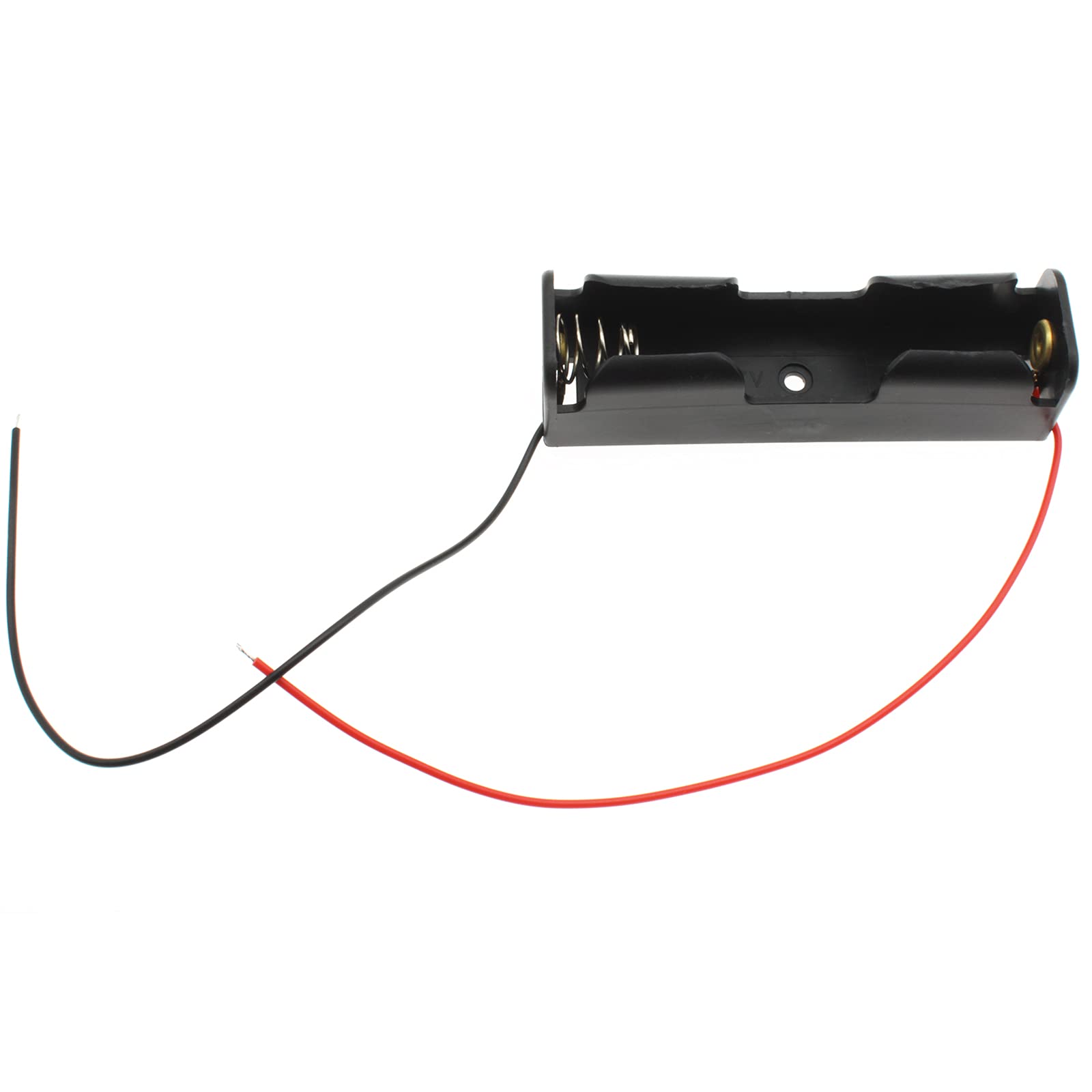 LBTODH 2PCS 18650 Battery Holder with Lead Wire Bundle 18650 Battery Holder 3.7V DIY Battery Storage Boxes Black Plastic Battery Case Kit