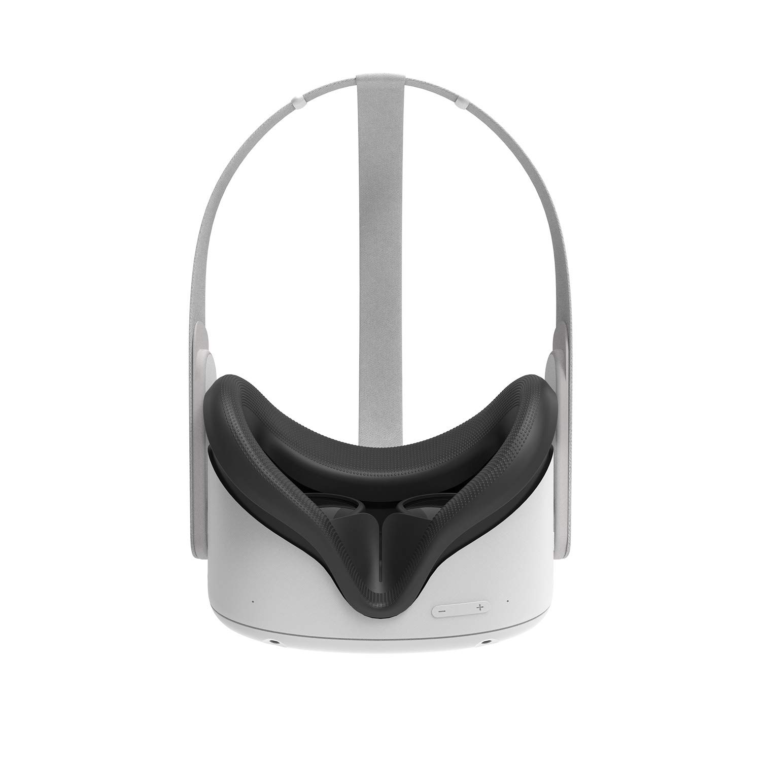 AMVR Face Cushion Pad Replacement for Oculus Quest 2, Silicone Face Cover for Quest 2 Headset, Sweatproof Washable Lightproof Anti-Leakage VR Face Plate Mask Accessories (Black, Only Cover)