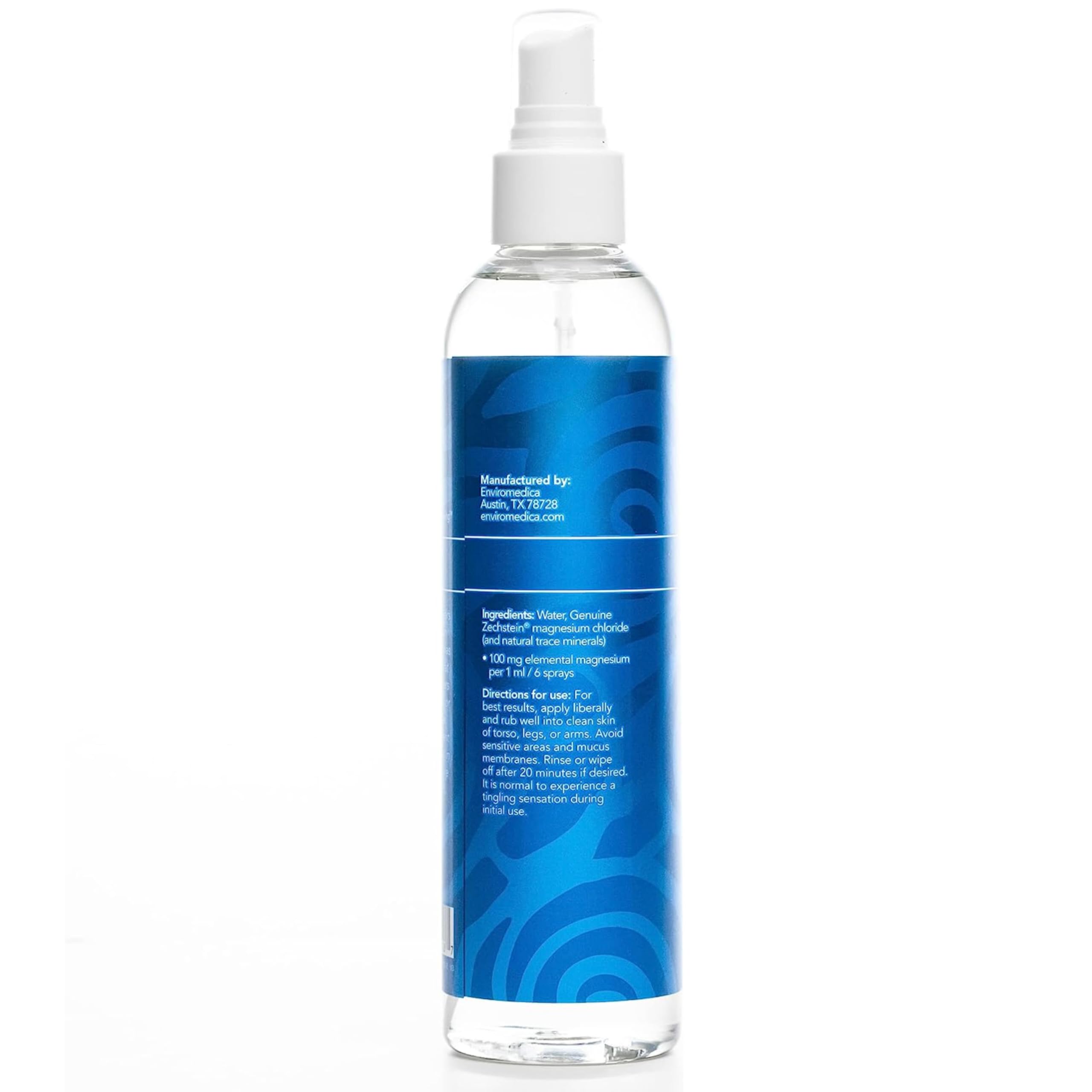 Ancient Minerals Magnesium Oil Spray Bottle of Pure Genuine Zechstein Magnesium Chloride - Topical Magnesium for Skin Application (8oz)