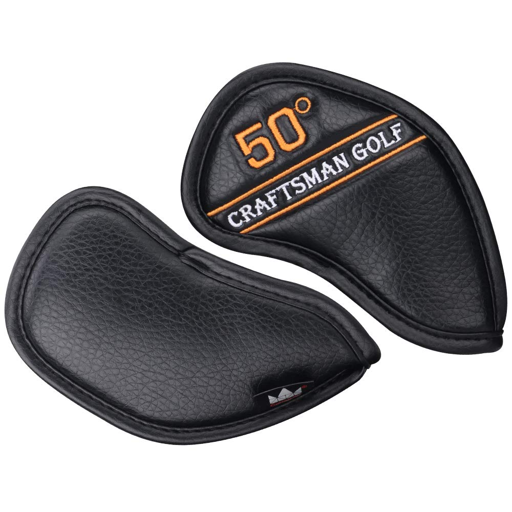 1pc 60° 60 Degree Wedge Iron Protective Headcover Synthetic Leather Black Golf Club Head Cover with Purple No.