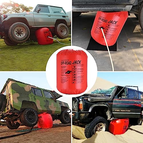4 Ton Large Car Inflatable Jack Exhaust Air Jack for Car SUV Sedan Wheel Support Jacks Auto Emergency Escape Air Lifting Durable and Suitable for Multiple Scenarios