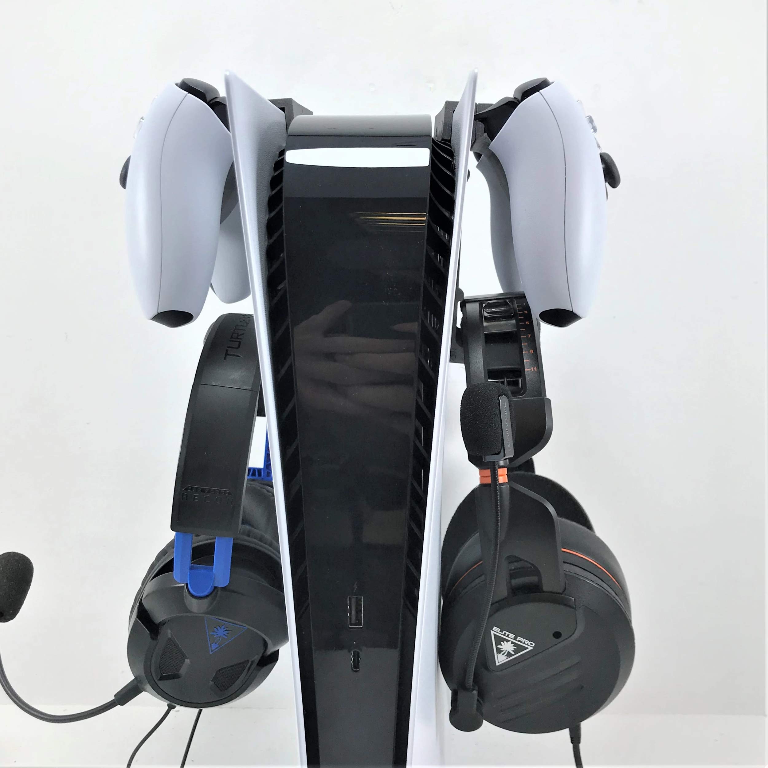 3D Cabin PS5 Controller & Headphone Console Bracket Mount Holder For Play Station 5 Digital Or Disc DualSense (Left & Right Pack) Black