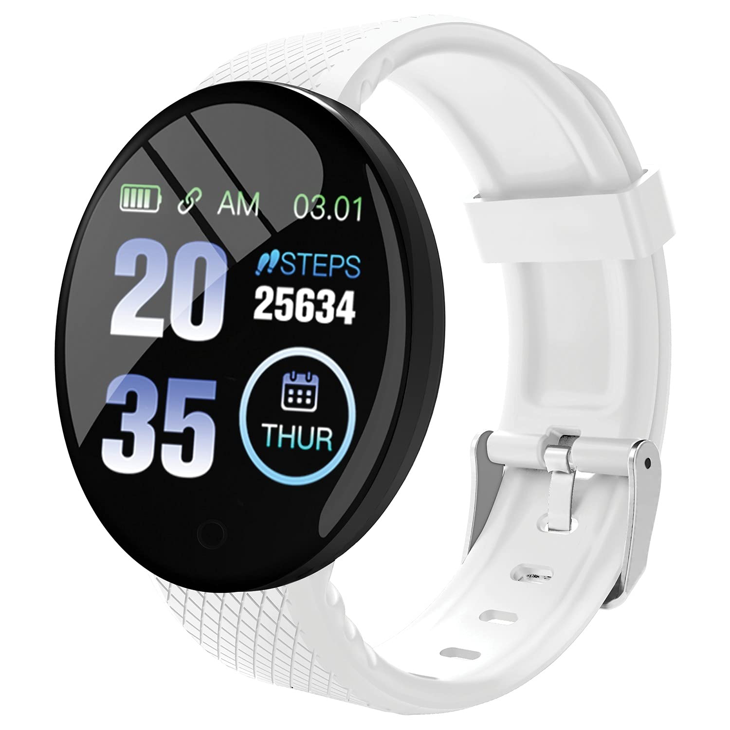 PROSCAN PBTW278-WHITE Bluetooth Smart Watch/Fitness Bracelet (White)