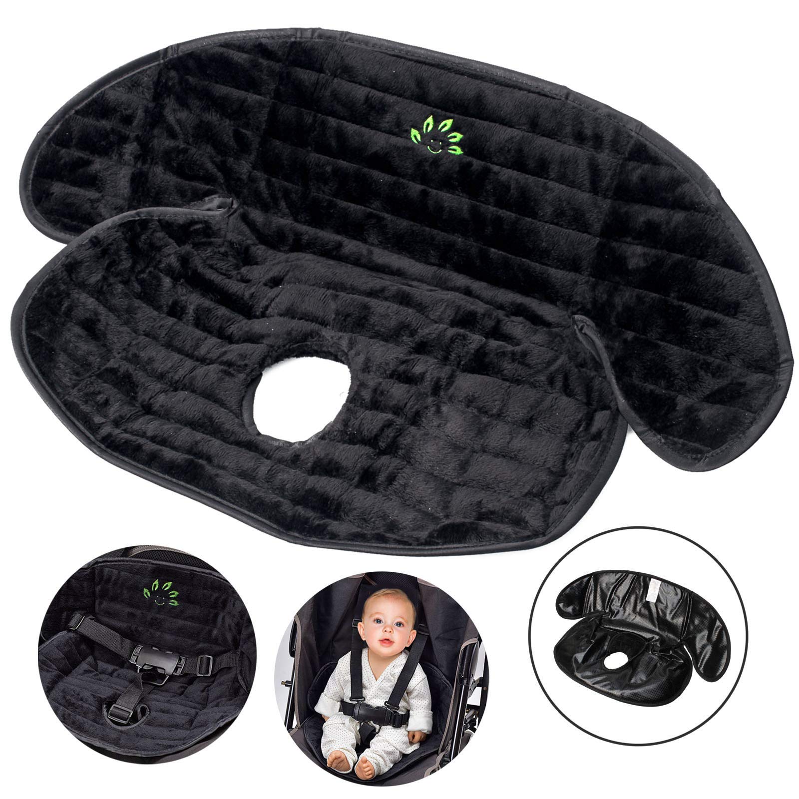 Piddle pad Car Seat Protector - Car Seat Saver Stroller Potty Pad, Baby Car Seat Cover, Car Seat Waterproof Liner for Potty Training Prevent Dipper Leaking 20x15 inch Black 2PCS(Black)