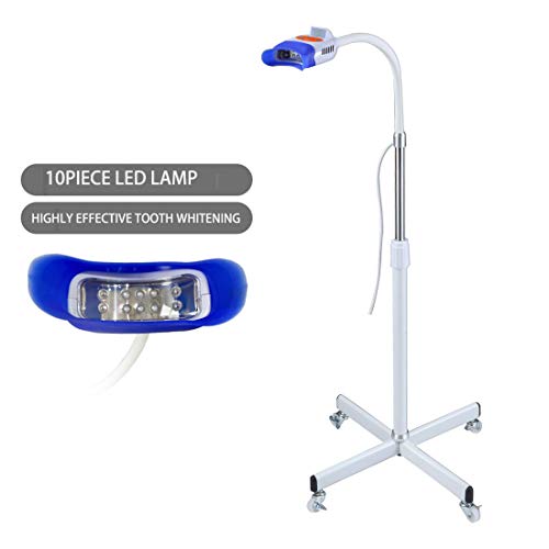 Lolicute Dental Teeth LED Whitening Lamp Bleaching Mobile Teeth Bleaching LED Accelerator Lamp Blue/Red Light 2 Colors 36W