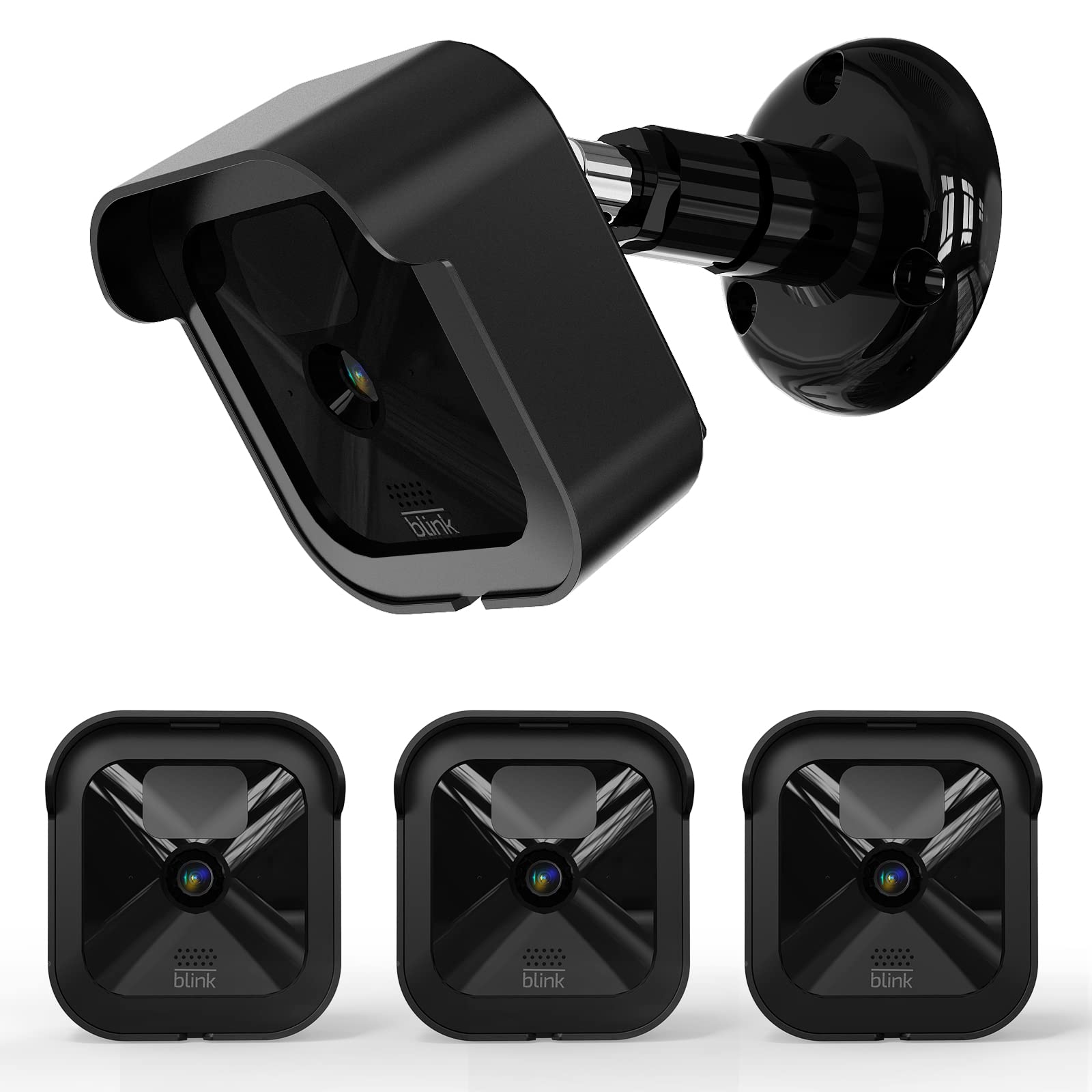 AOTNEX Blink Outdoor Camera Mounts (3rd Gen) 3 pcs, Weatherproof Protective Housing Cover with 360 Degree Adjustable Wall Mount for Blink Outdoor Security Camera System (Outdoor Black)