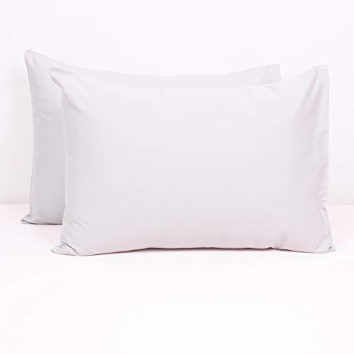 Belsden 600TC Cotton Toddler Pillowcase, 2 Pack Travel Pillow Case with Envelope Closure, 14x20in, Breathable Soft Moisture Wicking Pillow Covers Fit Small Pillow up to 14x19in, Light Gray
