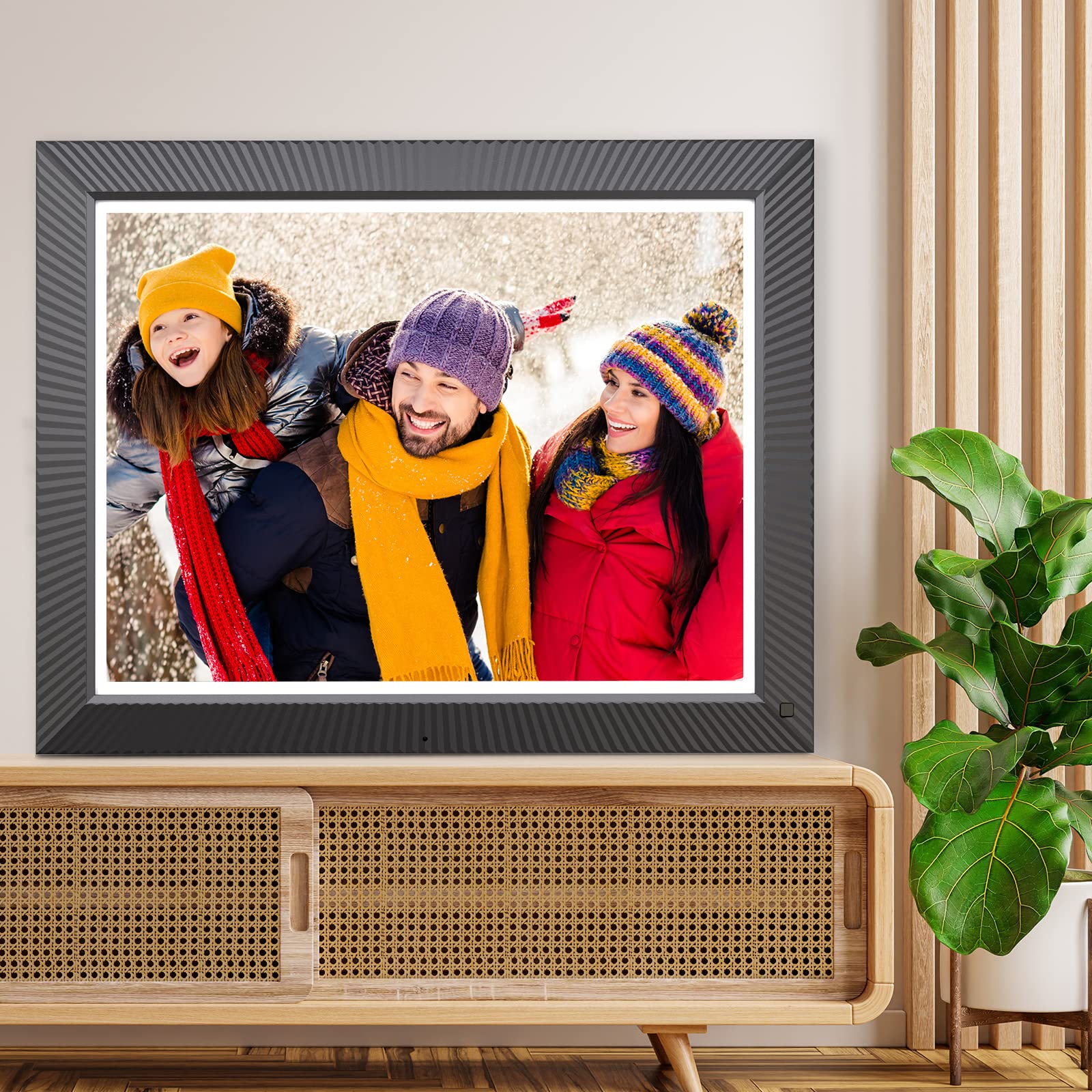 17-inch Smart Digital Picture Frame - FULLJA WiFi Digital Photo Frame with Touch Screen, Wall Mountable, 32GB, Motion Sensor, Unlimited Cloud Storage, Best Gifts for Loved Ones
