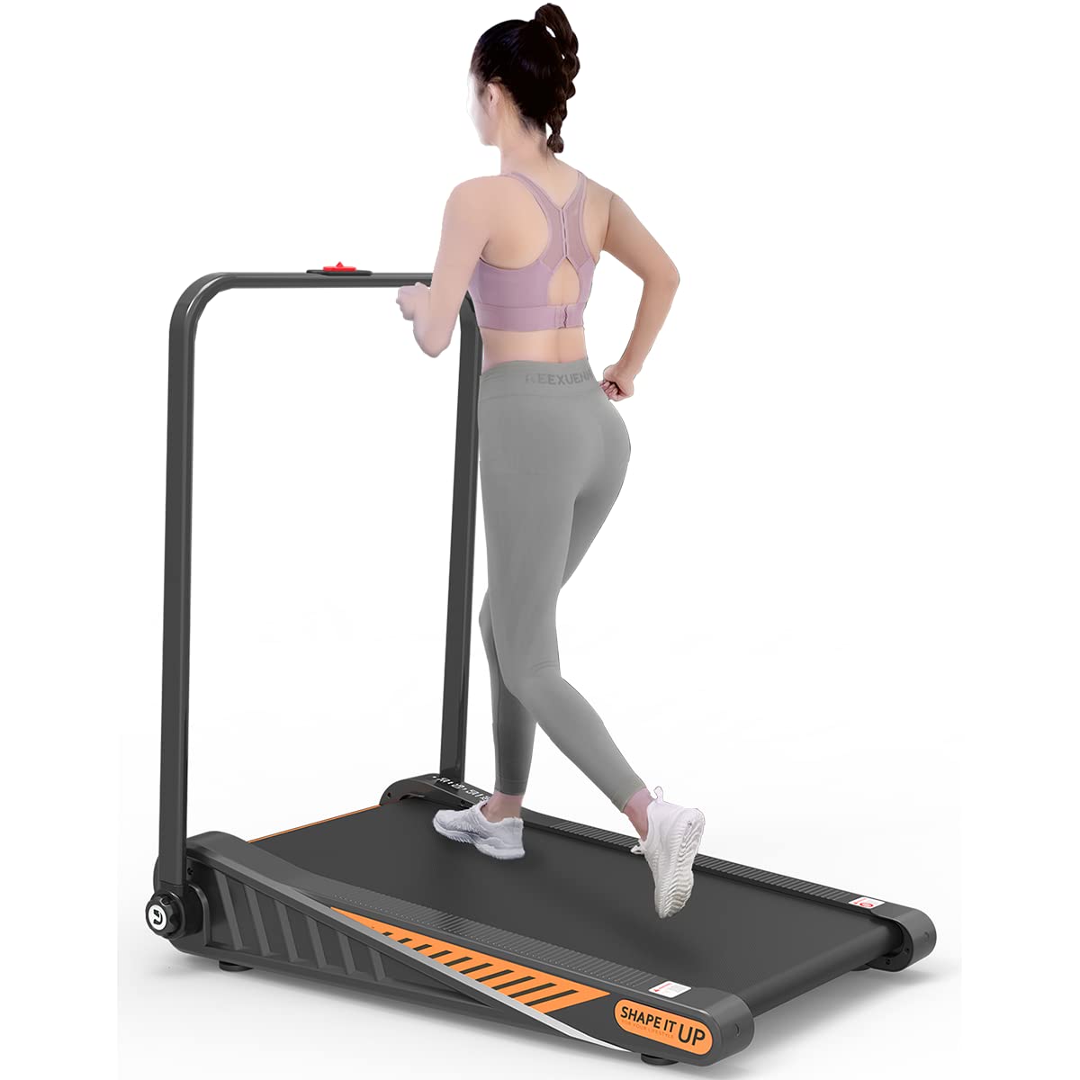 2.0HP Under Desk Walking Pad, Foldable Treadmill 15% Incline with Handlebar, 2 in 1 Electric Folding Treadmill Walking Jogging Machine, 240lbs Max