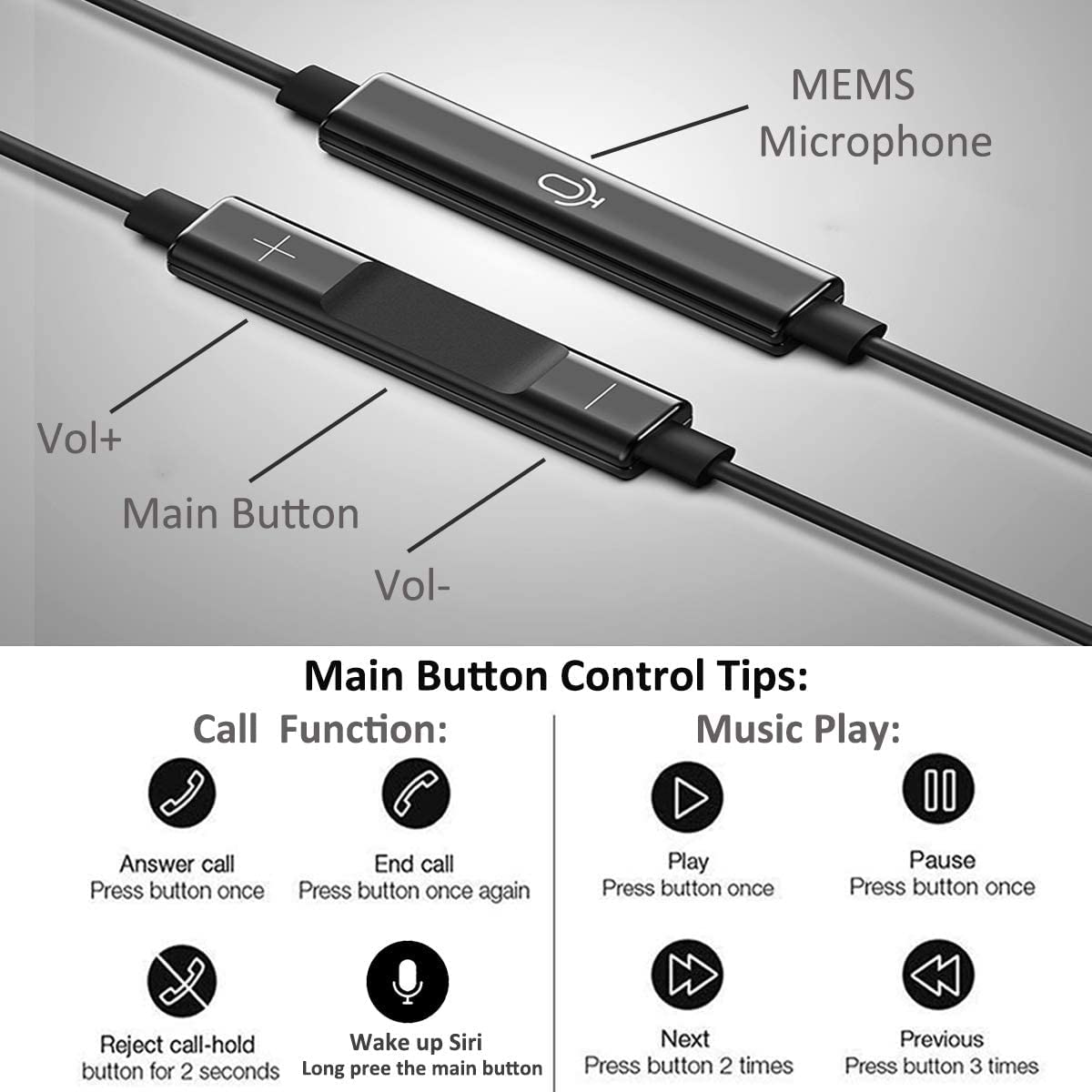 2 Pack-Headphones Wired Earbuds-Earphones Built-in Microphone & Volume Control. Compatible with all iPhone 13/12/11 Pro Max/Xs Max/XR/X/7/8 Plus