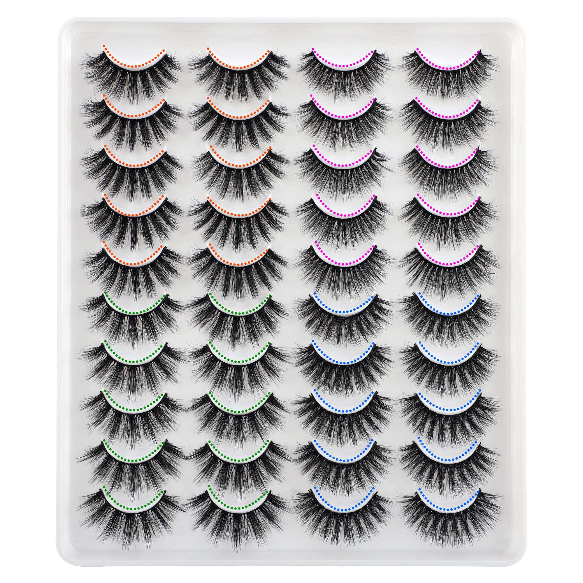 20 Pairs Lashes Wispy Eyelashes 4 Styles False Eyelashes 3D Faux Mink Lashes Wholesale Bulk Natural Fake Eyelashes Dramatic Long Eyelashes by Calphdiar