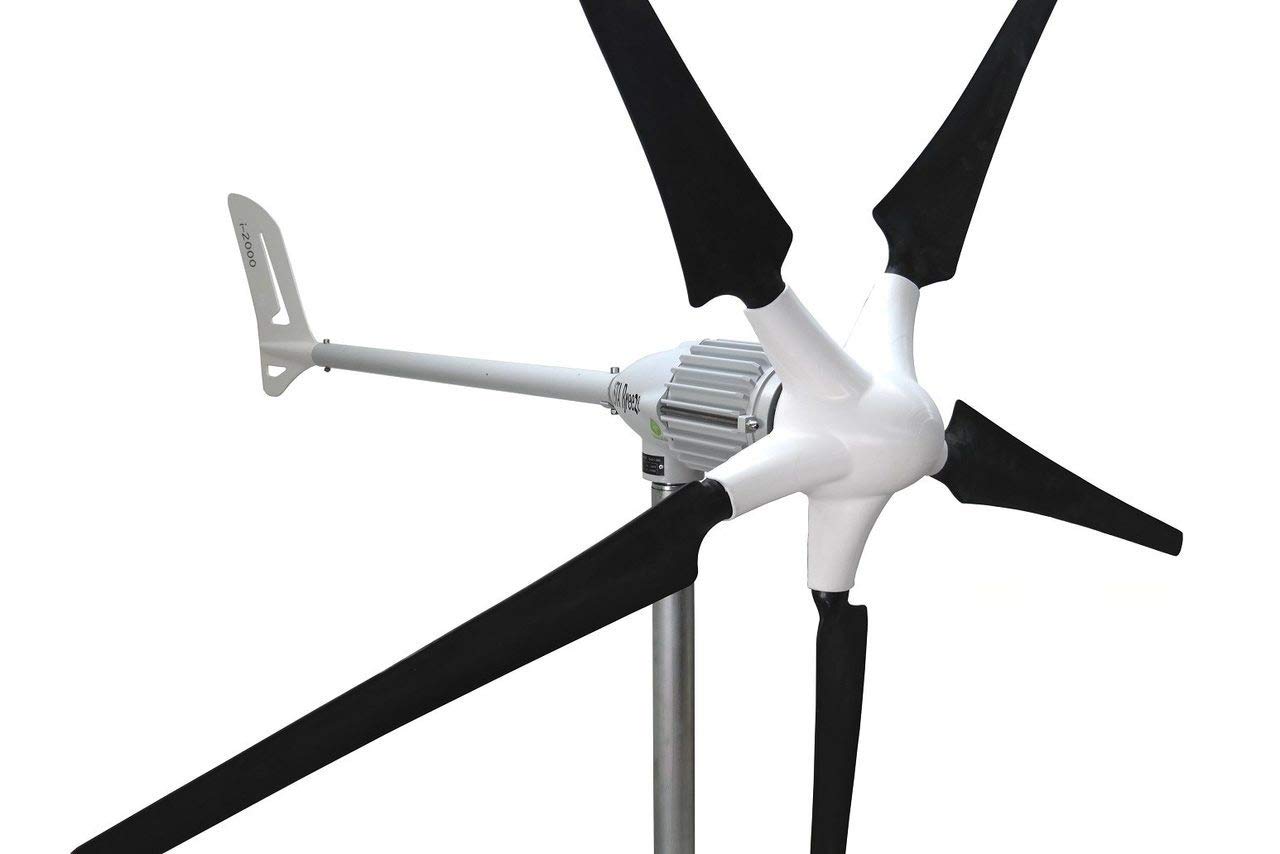 2000w 48v Wind Turbine Wind Generator IstaBreeze® (48V with Version 5 Blade, Black)