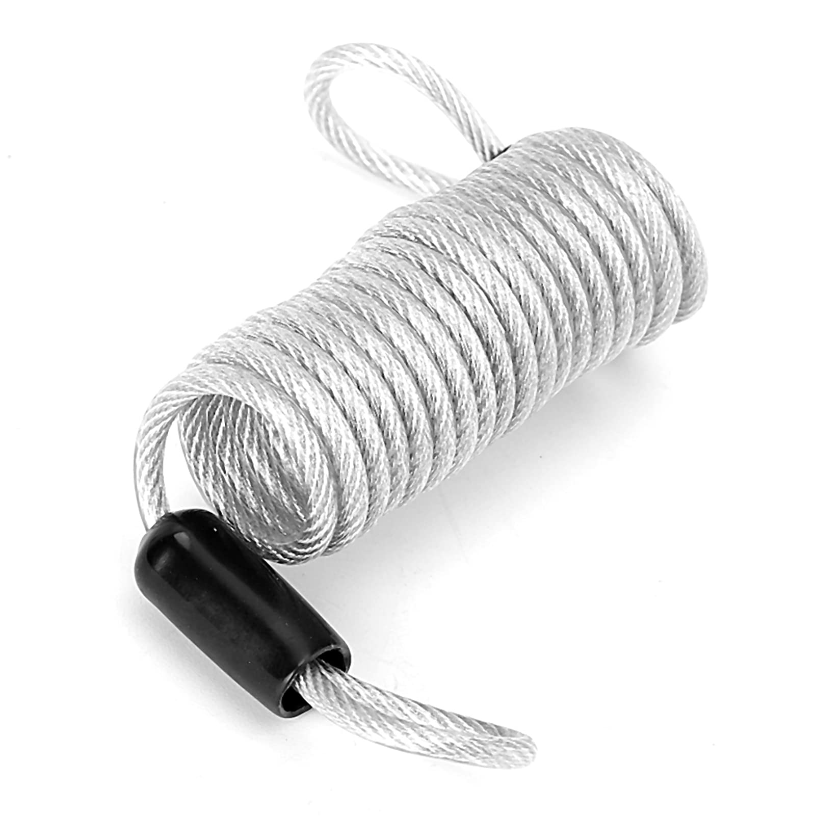 1m Bike Lock Cable, Double Loop Flexible Anti Theft Steel Wire Security Cable for Luggage Bicycle Disc Chain Helmet
