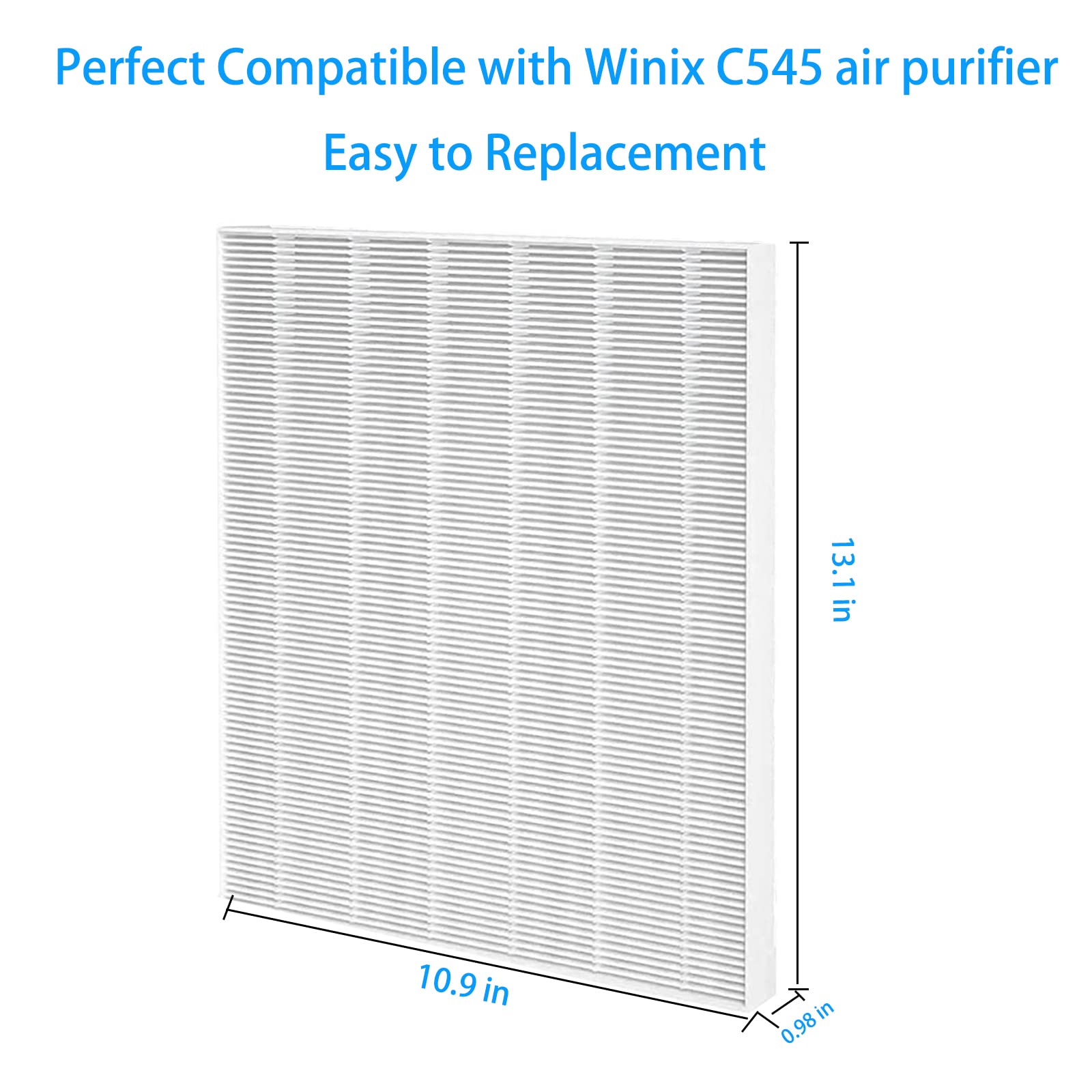 2 Pack C545 Replacement Filters S Fit for Winix C545 Air Purifier, True HEPA Filter Replacement for C545 Filter S, Part number 1712-0096-00