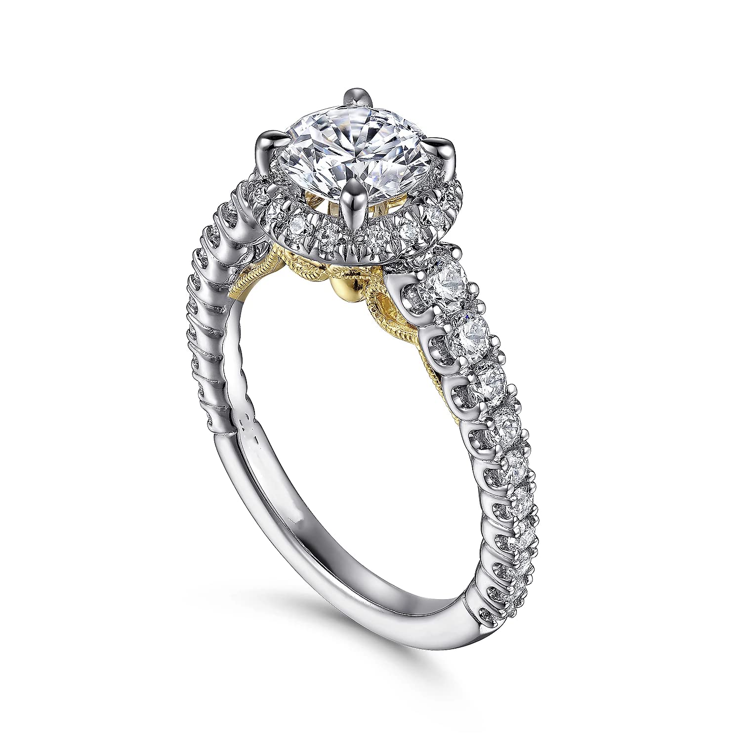 2 CT Round Cut Halo Engagement Ring For Women Moissanite Ring In White Gold & Sterling Silver Promise Ring Anniversary Ring Handmade jewelry (White Gold, 5)