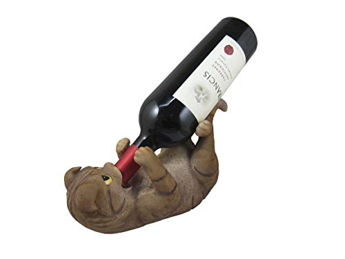 DWK Cat Wine Bottle Holder | Kitchen Countertop Decor | Wine Holders | Vineras para Poner Botellas en Casa | Red Wine Storage | Wine Accessories Storage -Scottish Fold Cat