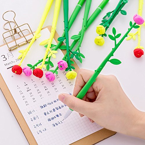 Opla3ofx Creative Flower Gel Ink Pen Cute Stationery School Office Supplies Kids Gift Fine point, Durable and Smoth to Write Green