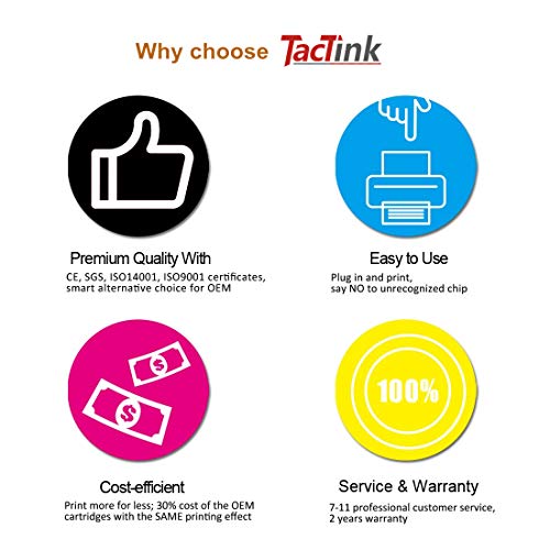 TacTink Compatible Kodak 10B 10C Combo Ink Cartridges Replacement for Kodak 10 XL to Use with Kodak ESP3250 ESP5250 EasyShare5100 5300 5500 ESP3 ESP5 ESP7 ESP9 Hero 7.1 9.1 Printers (3 Black, 1 Color)