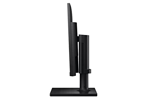 SAMSUNG FT45 Series 22-Inch FHD 1080p Computer Monitor, 75Hz, IPS Panel, HDMI, DisplayPort, USB Hub, Height Adjustable Stand, 3 Yr WRNTY (LF22T454FQNXGO),Black