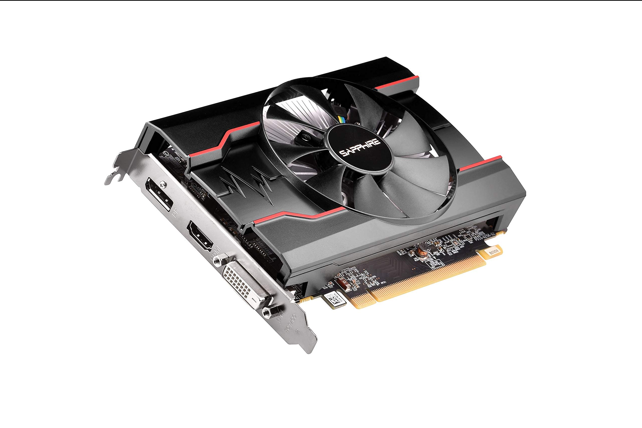 Sapphire Technology, Sapphire 11268-21-20G Radeon Pulse RX 550 2GB GDDR5 64-bit HDMI DVI-D DP OC (UEFI) PCI-E Graphics Card (Renewed)
