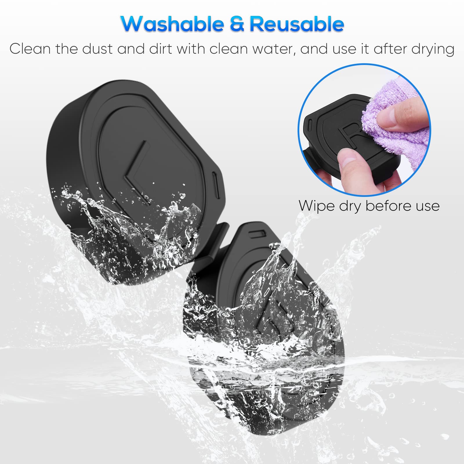 2 Packs Soft Silicone Lens Protector Cover for PS VR2, Thickened Lens Cap for PSVR 2 Glasses, Dust Proof & Anti-Scratch Cover for PSVR2, Washable Protect Lens Sleeve for Playstation VR2 Accessories