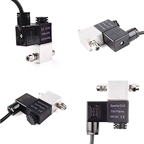 FZONE DC CO2 Solenoid Valve Aquarium CO2 System Regulator Magnetic Valve for Aquarium Fish Tank Water Plant Grass Grow Easy to Install