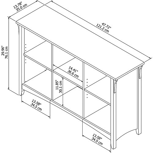 Bush Furniture Salinas 6 Cube Organizer, Cape Cod Gray