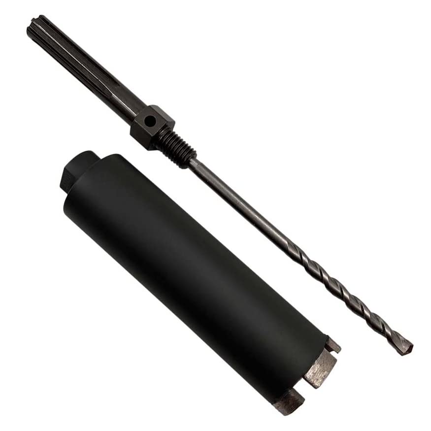 2-1/2" Dry/Wet Multipurpose Core Bit for Masonry, Concrete and Natural Stone, 6" Drilling Depth, SDS Max Pilot Bit with 5/8"-11 Arbor