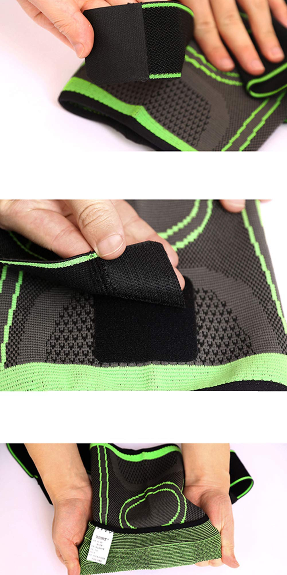 1Pair Knee Brace,Compression Support Knee Sleeve with Adjustable Strap Knee Pad for Pain Relief, Meniscus Tear, Arthritis, ACL, MCL,Suit for Running, Cycling, Tennis, Golf and Basketball (black, L)