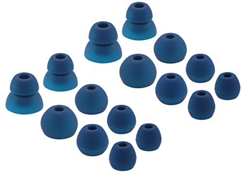 BLLQ Blue Ear Buds Tips EarPads Eartips Compatible with Beat s Flex, Ear tip 16PCS 8 Pairs with 4 Size Options Replacement for Flex , Blue 16