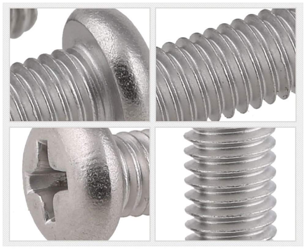 Guard4U 750Pcs 15-Size Metric M1 M1.2 M1.4 M1.6 M1.7 Stainless Steel Phillips Pan Head Small Machine Screws Assortment Kit