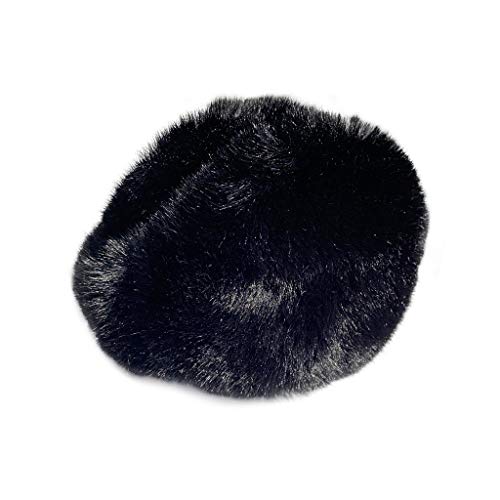180s Womens Felicity Faux Fur Behind The Head Ear Warmer (Black)